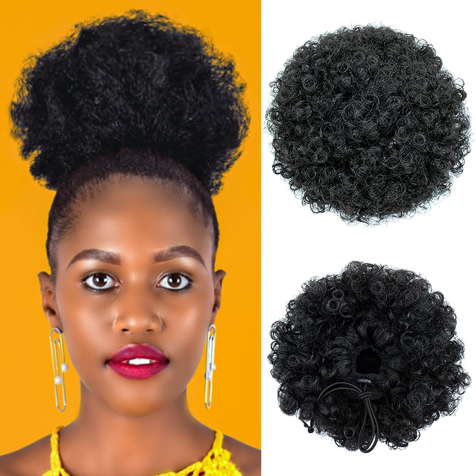 Amazon.com: mybobwig Big Afro Puff Drawstring Ponytail Extensions for ...