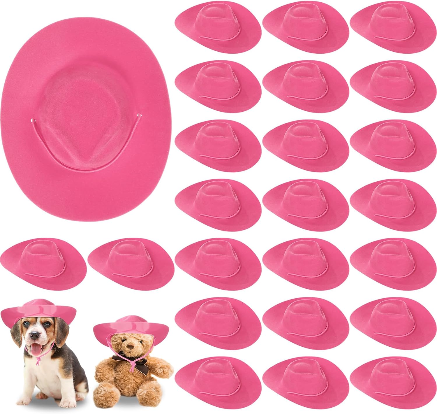 Amazon.com: Xtinmee 24 Pcs Mini Cowboy Hats for Party Plastic Little ...