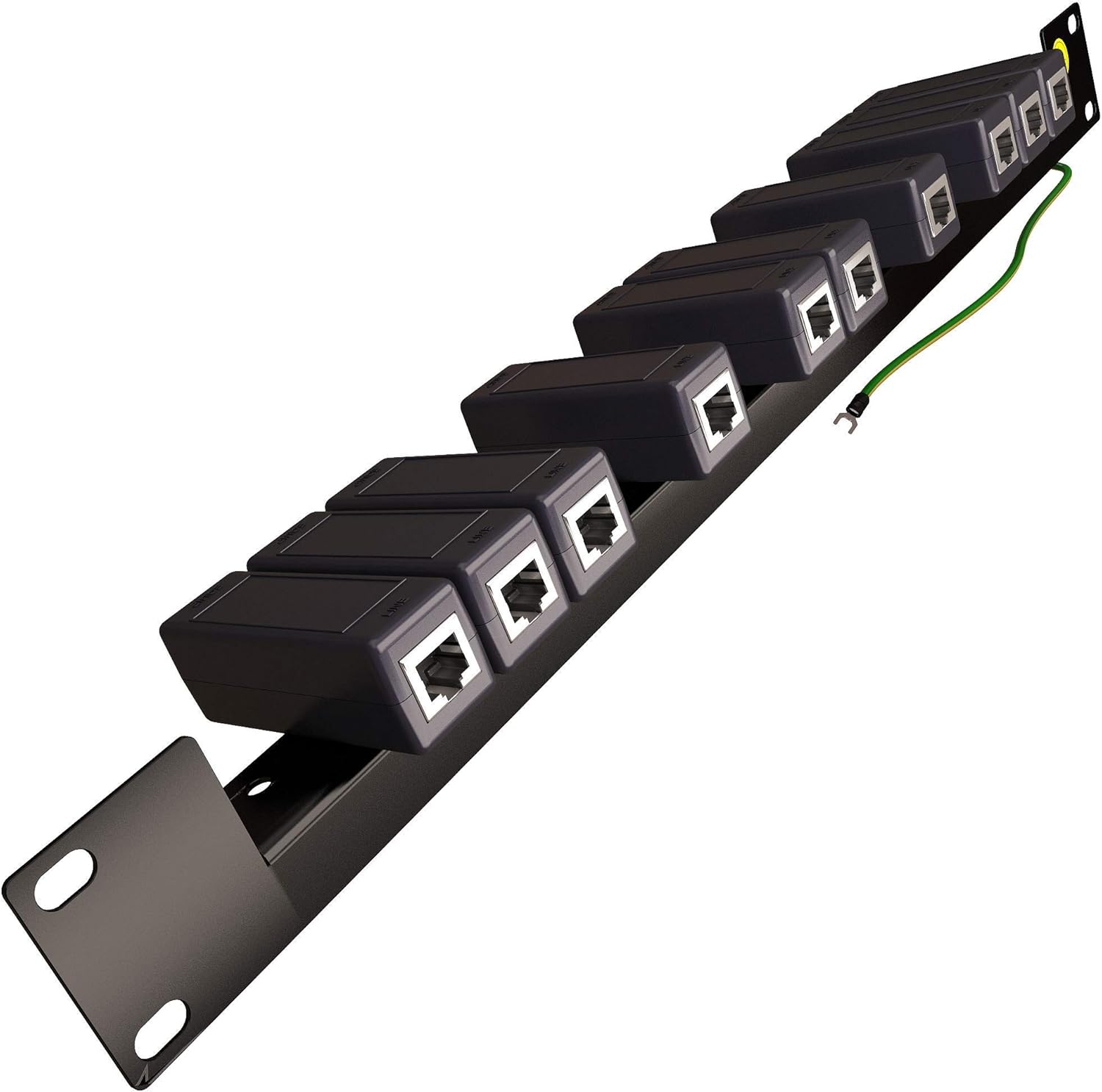 Amazon.com: 10 Pack Ethernet Surge Protector w/Server Cabinet Rack Rail ...