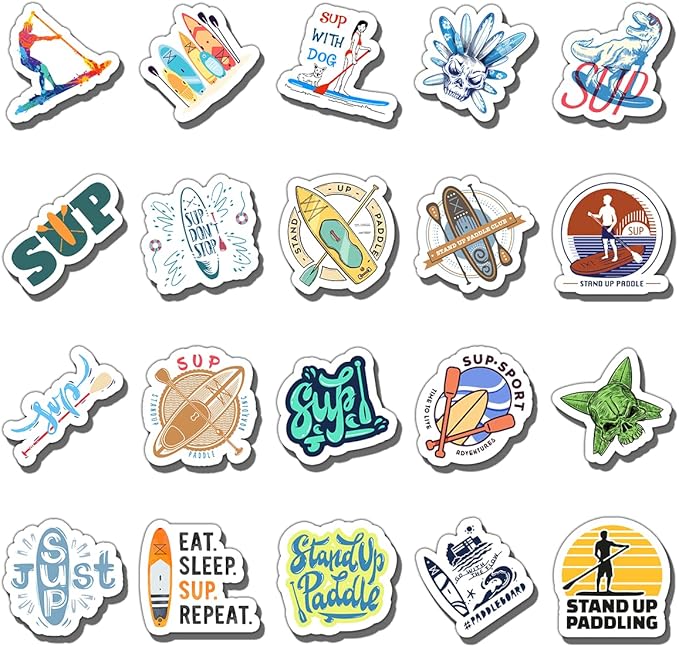 Amazon.com: GOLEEX 20 Pack Pcs Waterproof Vinyl Sup Stickers Items for ...