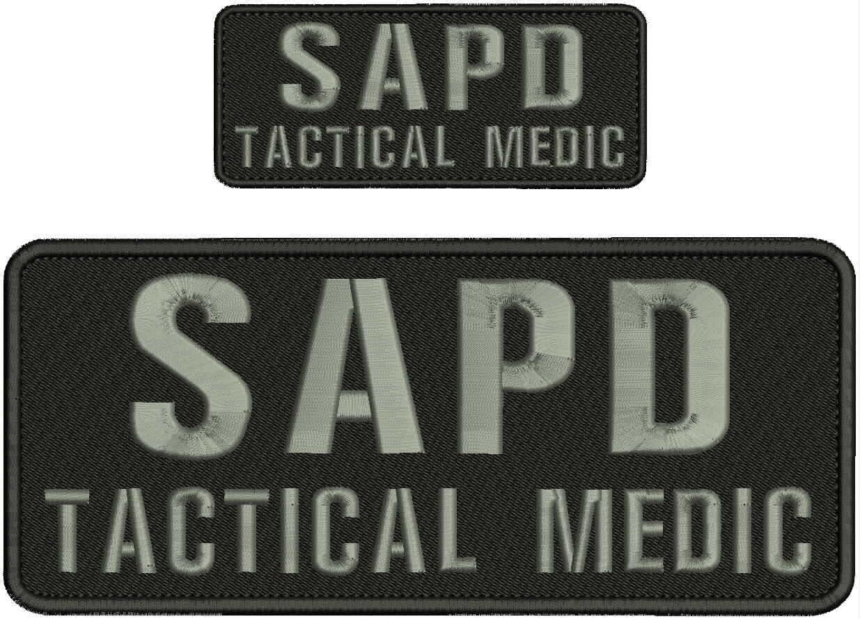 Amazon.com: SAPD Tactical Medic Embroidery Patches 4x10 and 2x5 Hook on ...