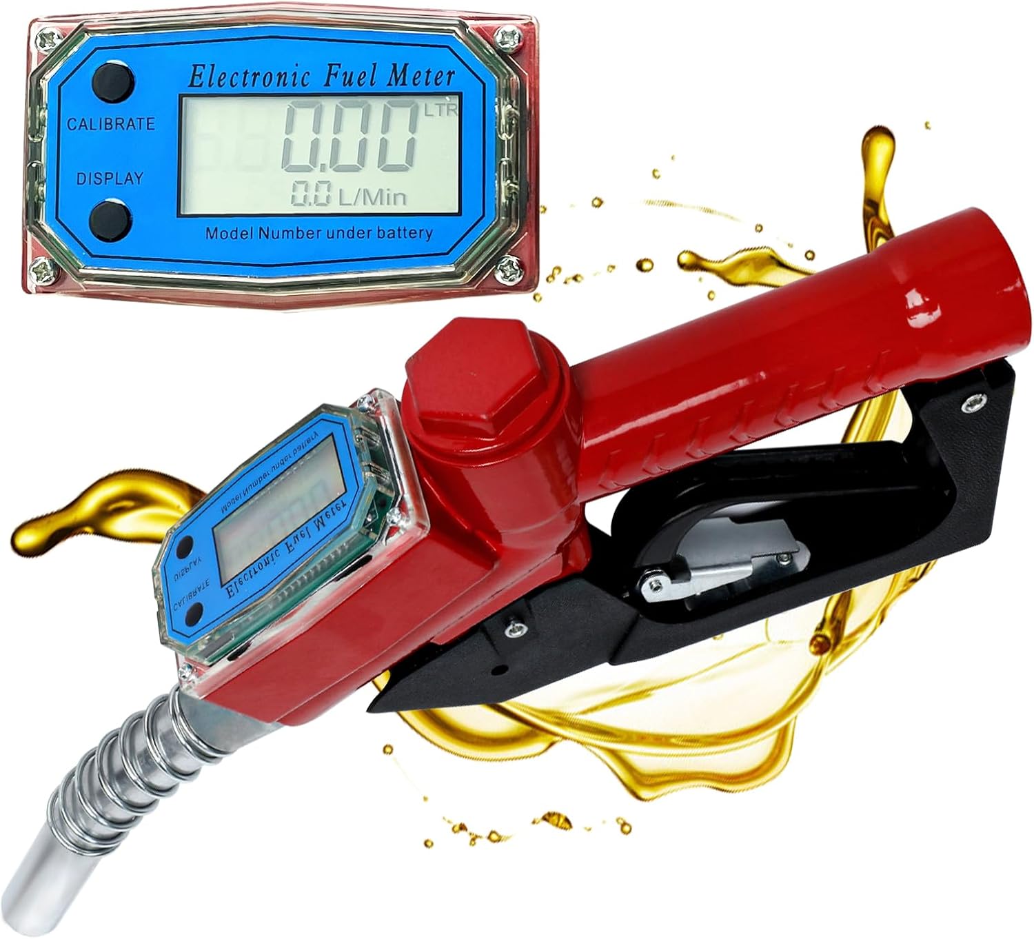 Amazon.com: Digital Fueling Nozzle Oil Control Valve Meter Nozzle ...