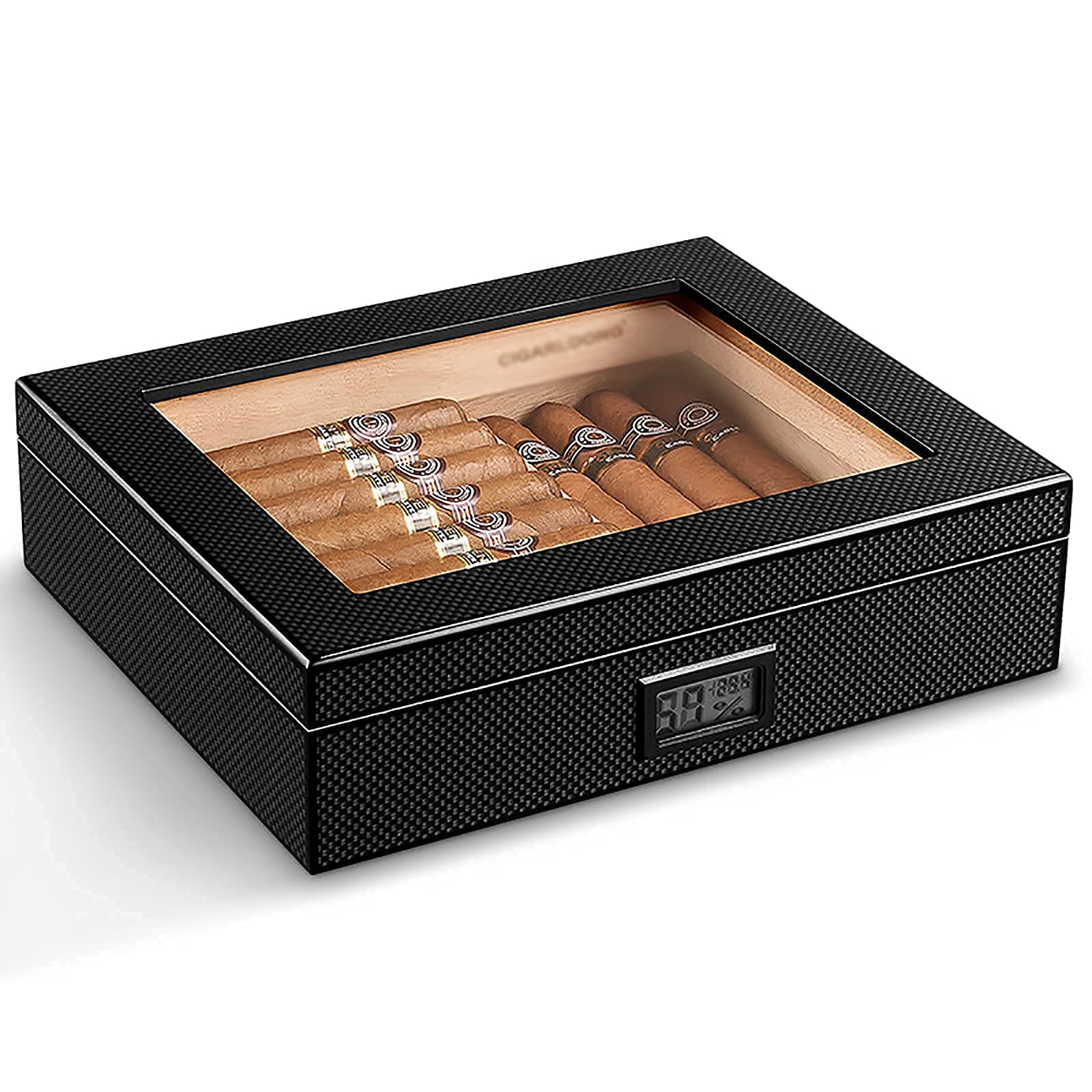 Buy Cigar Humidor Holds 20 Cigars Handmade Wood Cigar Boxes Desktop ...
