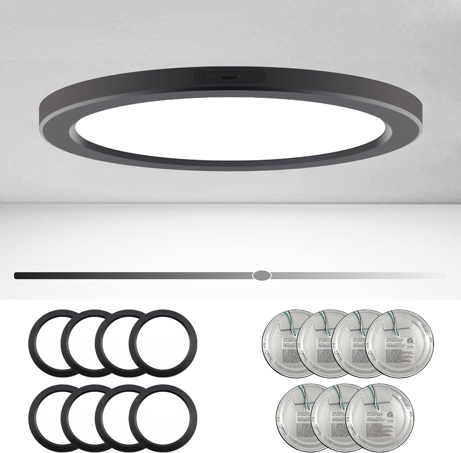 NOVELUX 7.3" Flush Mount Ceiling Light Dimmable with ETL CERT, 5000K ...