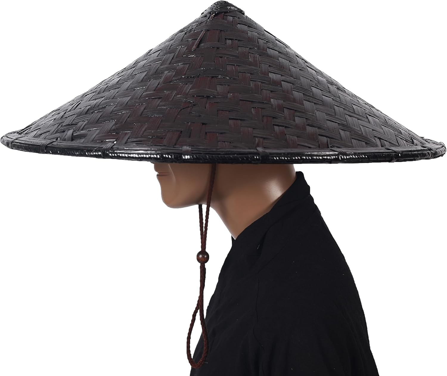 Amazon.com: xihexi Black Handmade Bamboo Hat Samurai Hat Cosplay Hat ...