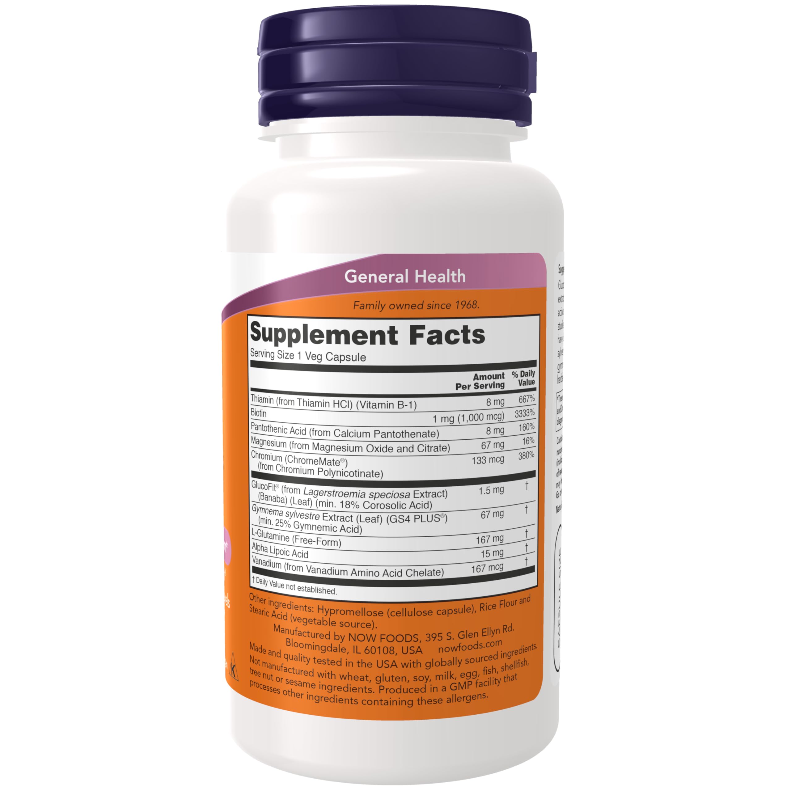 Now Foods Glucose Metabolic Support 90 Veg Capsules By Glucomed
