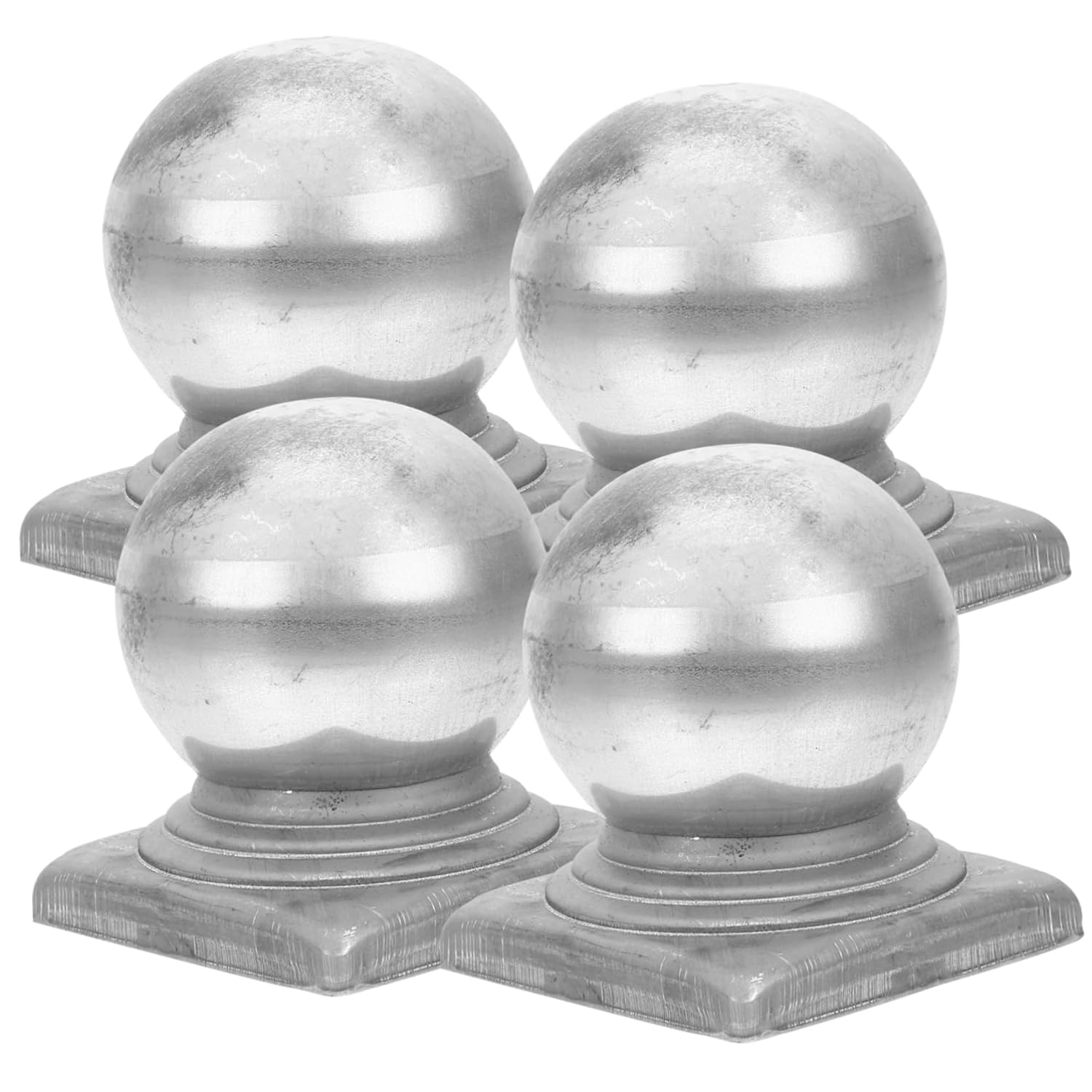Bed Post Finials 4pcs Metal Railing Deck Solar Lights Deck Balusters ...