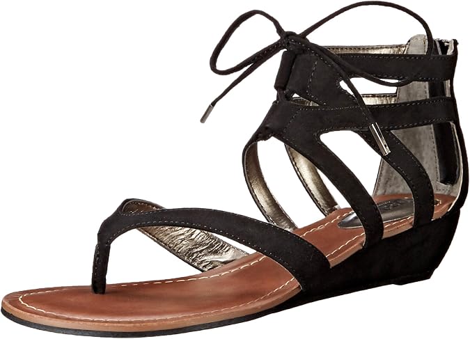 Amazon.com | Carlos by Carlos Santana Women's Lacey Flat Sandal, Black ...