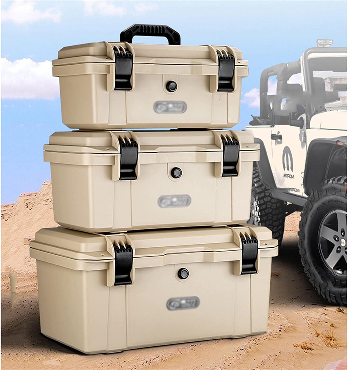 Caja de herramientas impermeable con bandeja de herramientas extraíble ...