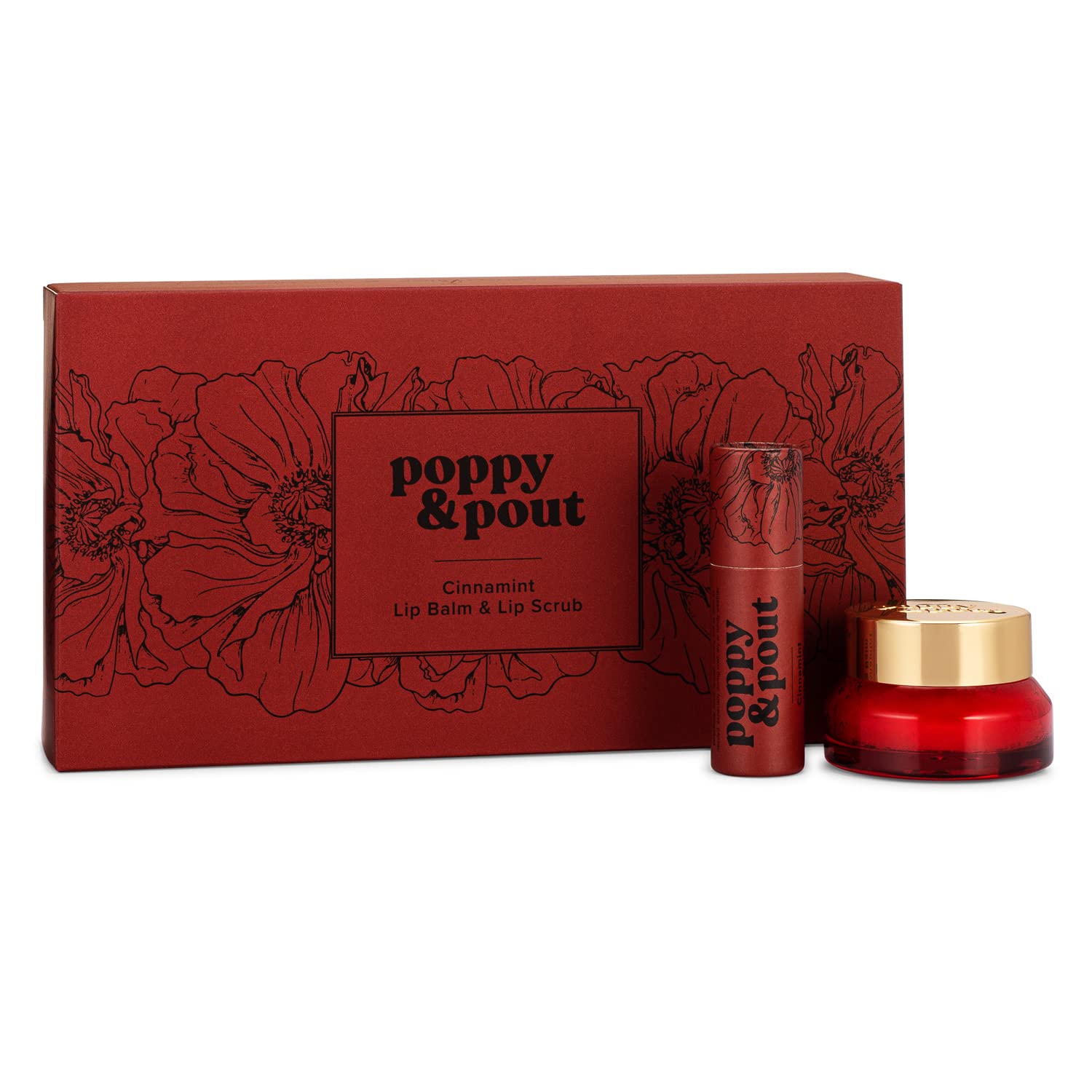 Amazon.com : Poppy & Pout Lip Care Set | Lip Balm & Scrub | Sustainable ...