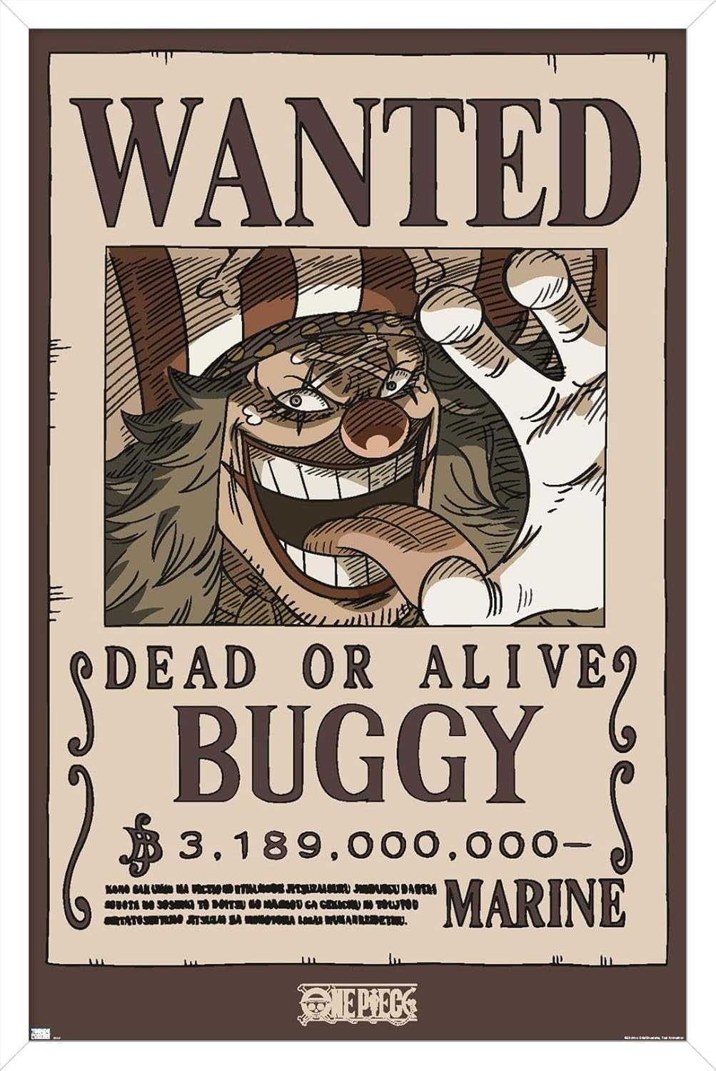 Amazon.com: Trends International One Piece - Buggy Wanted Poster Wall ...