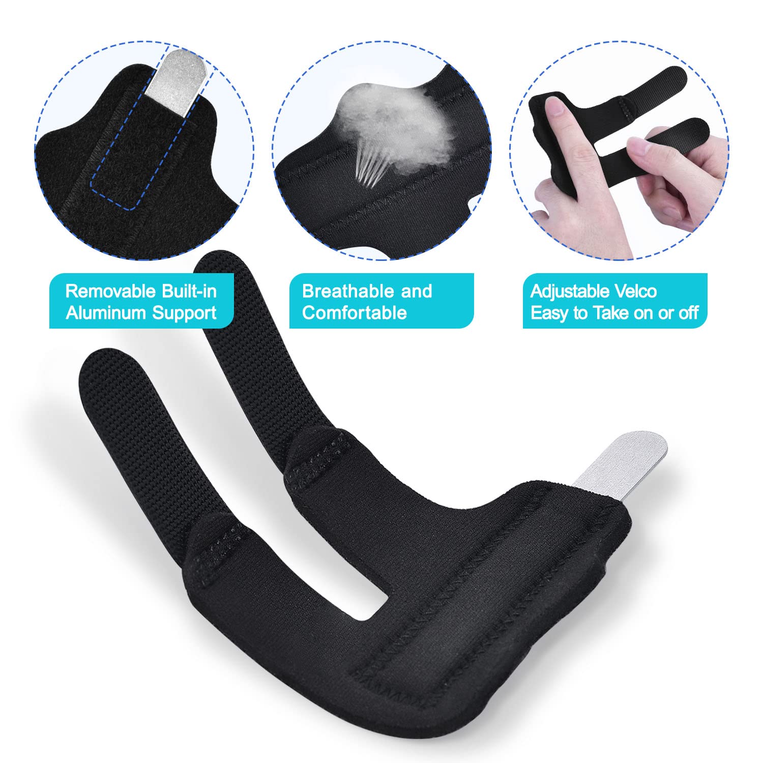 Snapklik.com : Finger Splint, 6pcs Finger Brace Support Stabilizer For ...