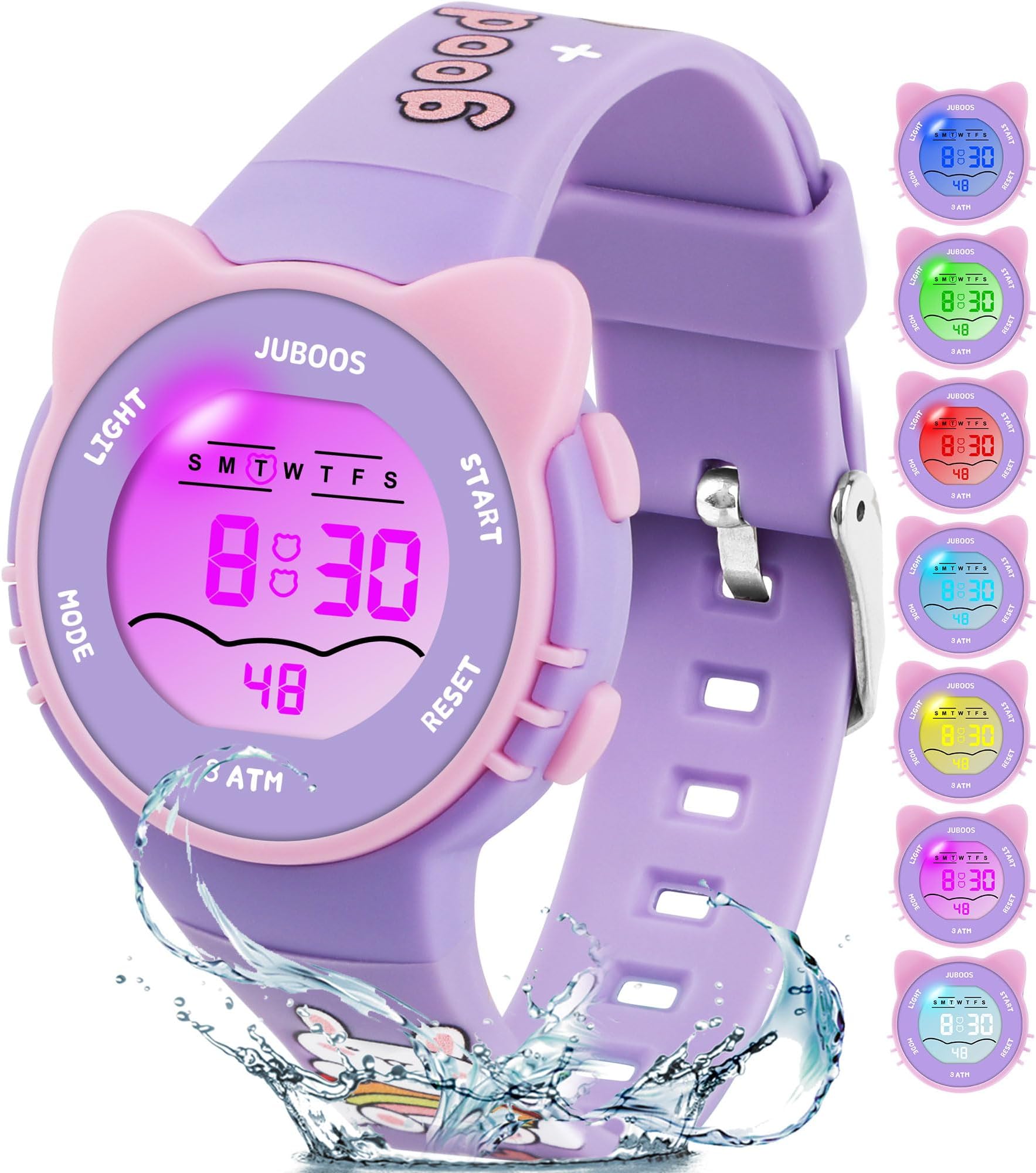 RSVOM Kids Digital Sports Watches - Girls 5 ATM Waterproof Sport Watch ...