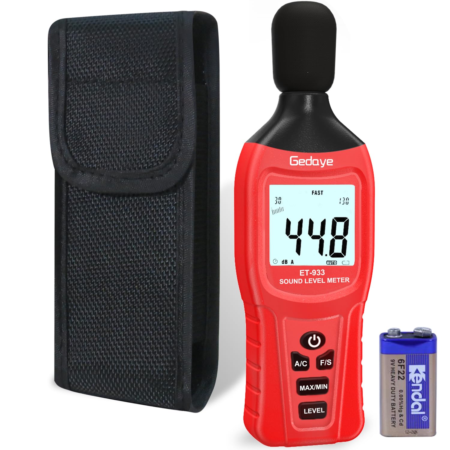 Amazon.com: Decibel Meter, Gedaye ET-933 Sound Level Meter, Range 30 ...