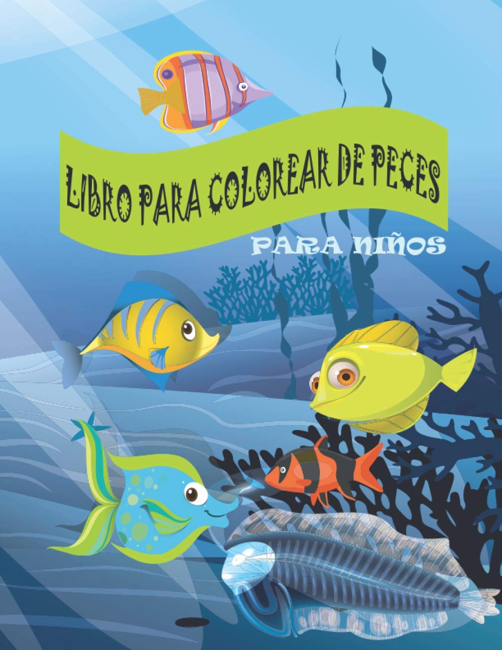Libro Para Colorear De Peces Para Ninos Disenos De Peces | Desertcart GB