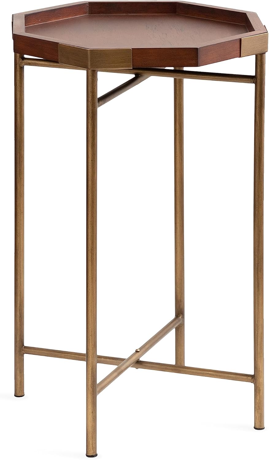 Amazon.com: Kate and Laurel Occonor Mid-Century Octagon Side Table, 15 ...