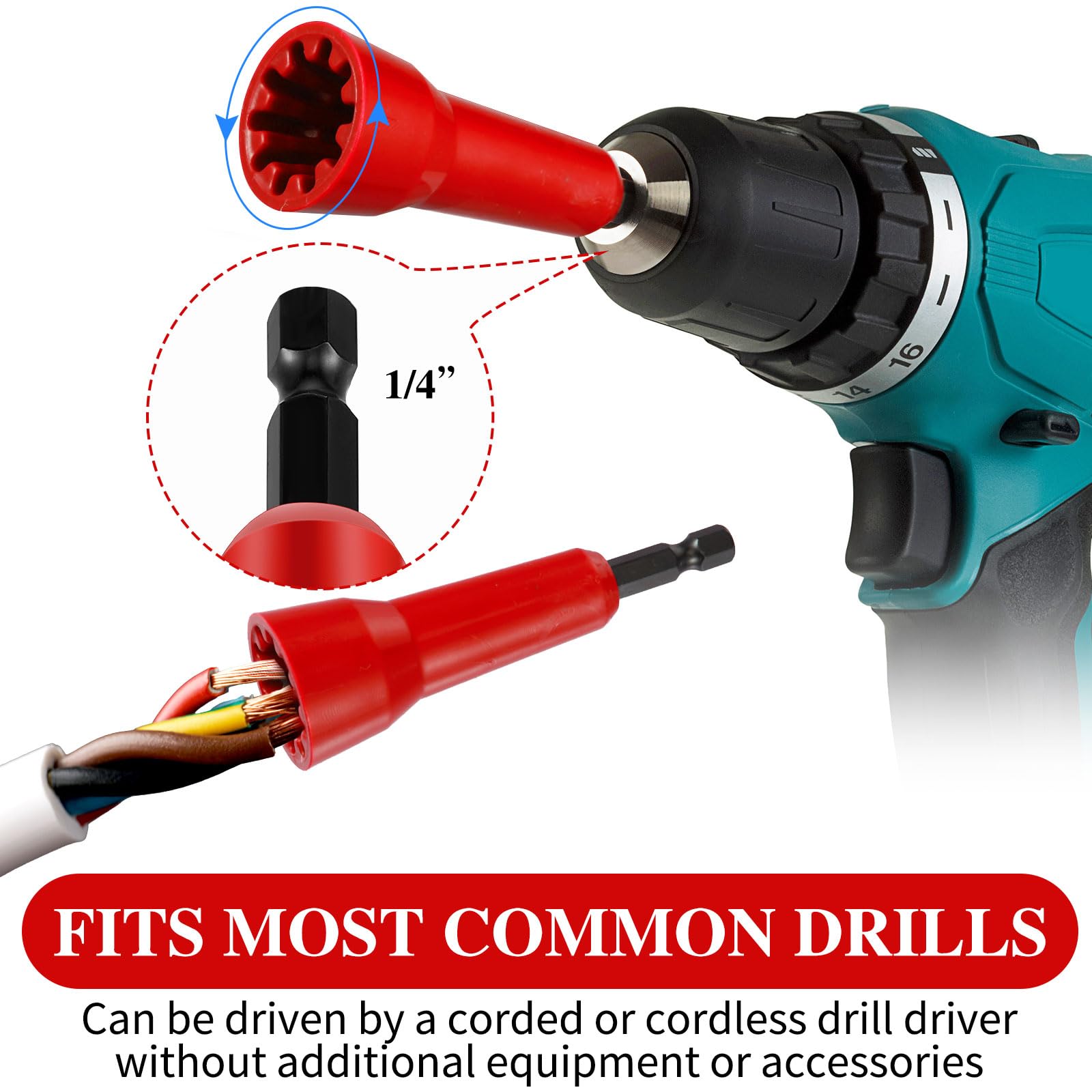 Snapklik.com : Leriton 4 Pcs Automatic Wire Stripping And Twisting Tool Quick Connector Nut ...