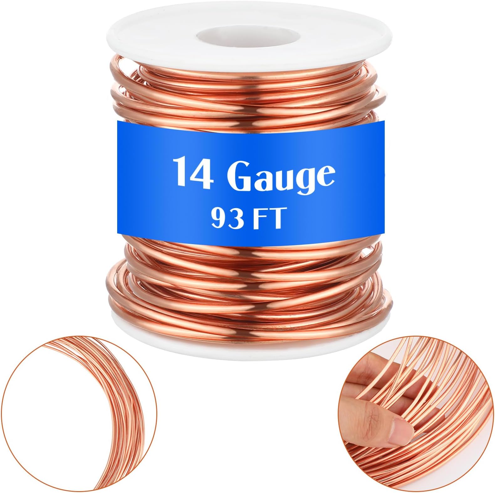 Bare Copper Wire, Buss Wire, 14 AWG, 100' Length, 0.0641" Diameter ...
