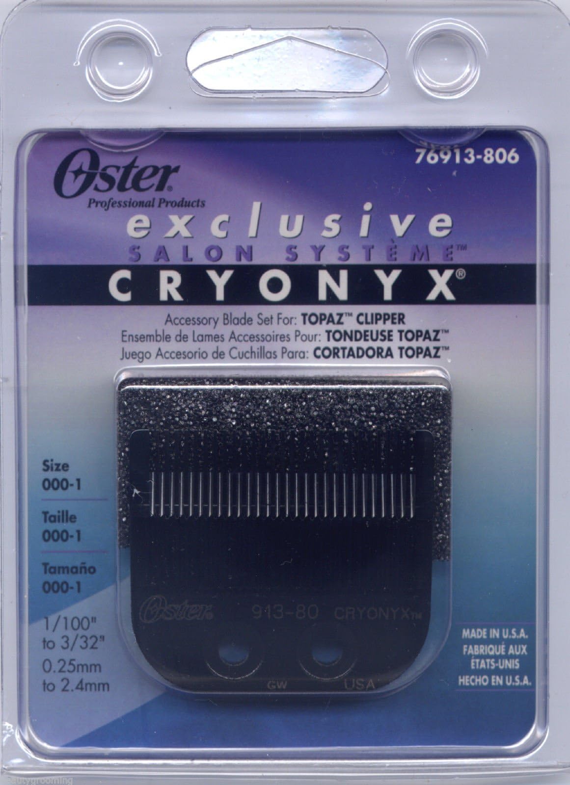 Amazon.com: Genuine OSTER Cryonyx Blade Topaz Sable Rocker Speed Line ...