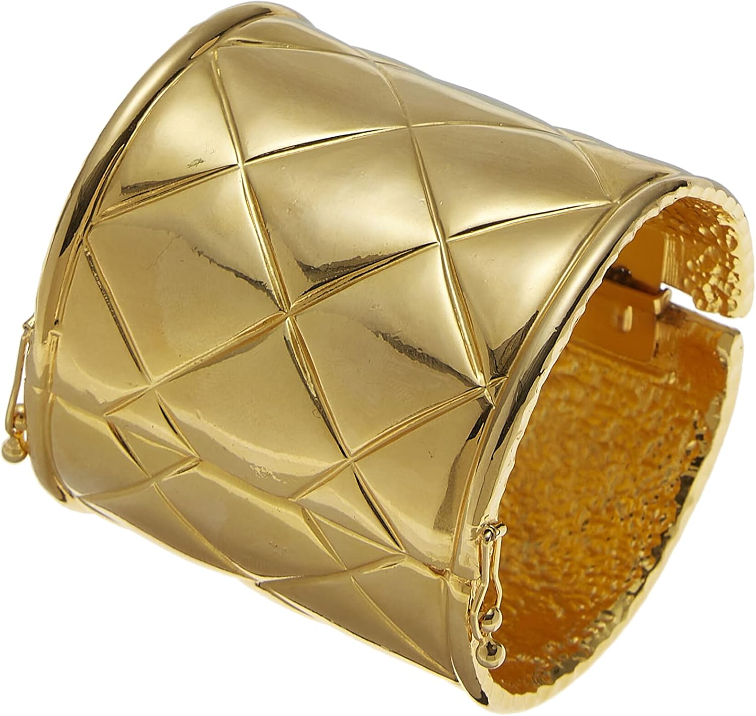 Amazon.com: Chanel, Pre-Loved Gold Quilted Metal Cuff, Gold : Clothing ...