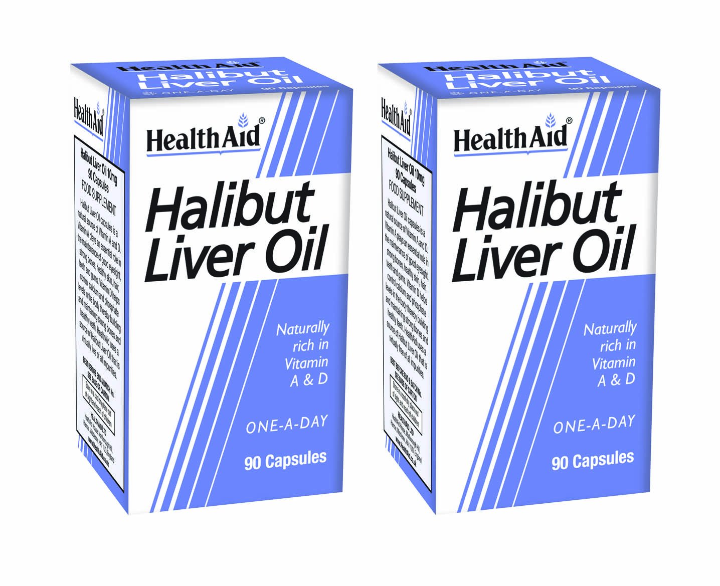 HealthAid Halibut Liver Oil Pack of 2 x 90 Capsules (180 Capsules ...