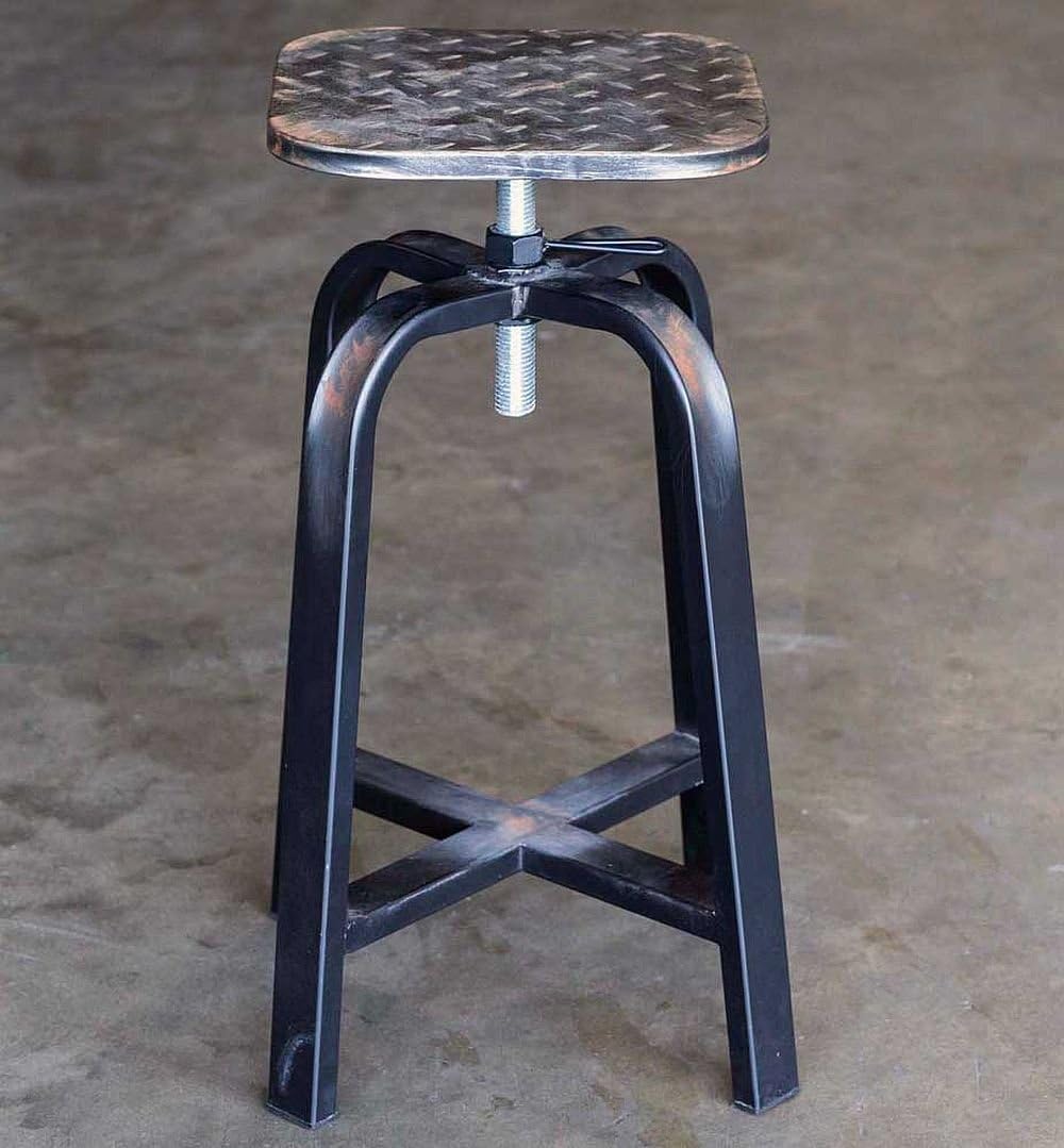 Amazon.com: Industrial Adjustable Diamond Plate Stool: Home & Kitchen