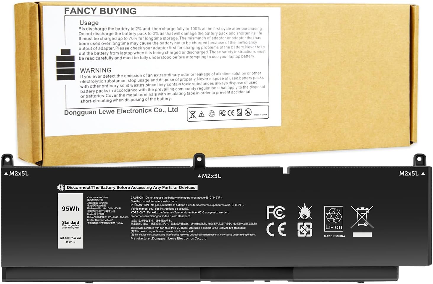 Amazon.com: NBULBL PKWVM Laptop Battery Replacement for Dell Precision ...