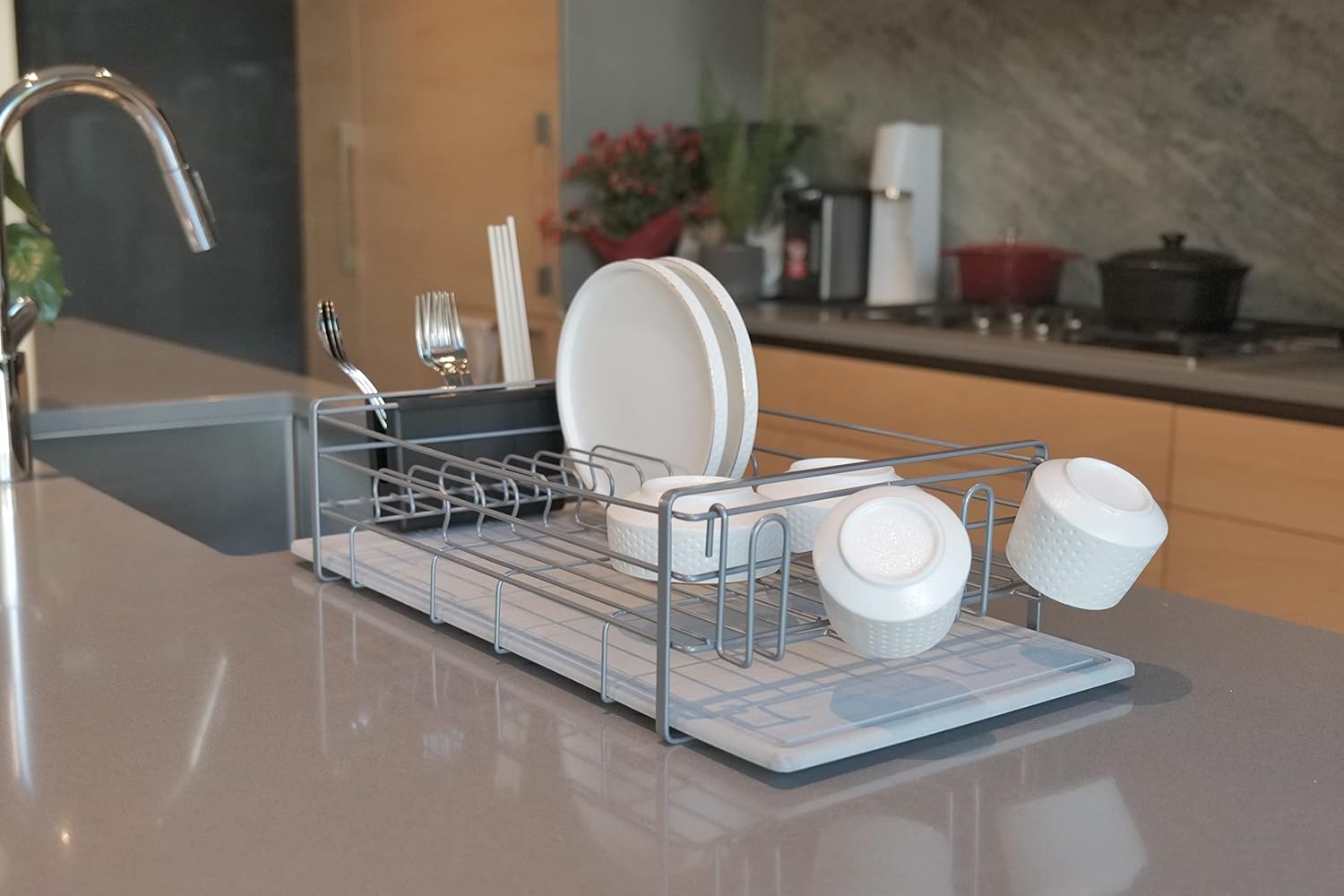 Amazon.com - DIA DRY Diatomite Dish Drying Rack, Stainless Steel Dish ...