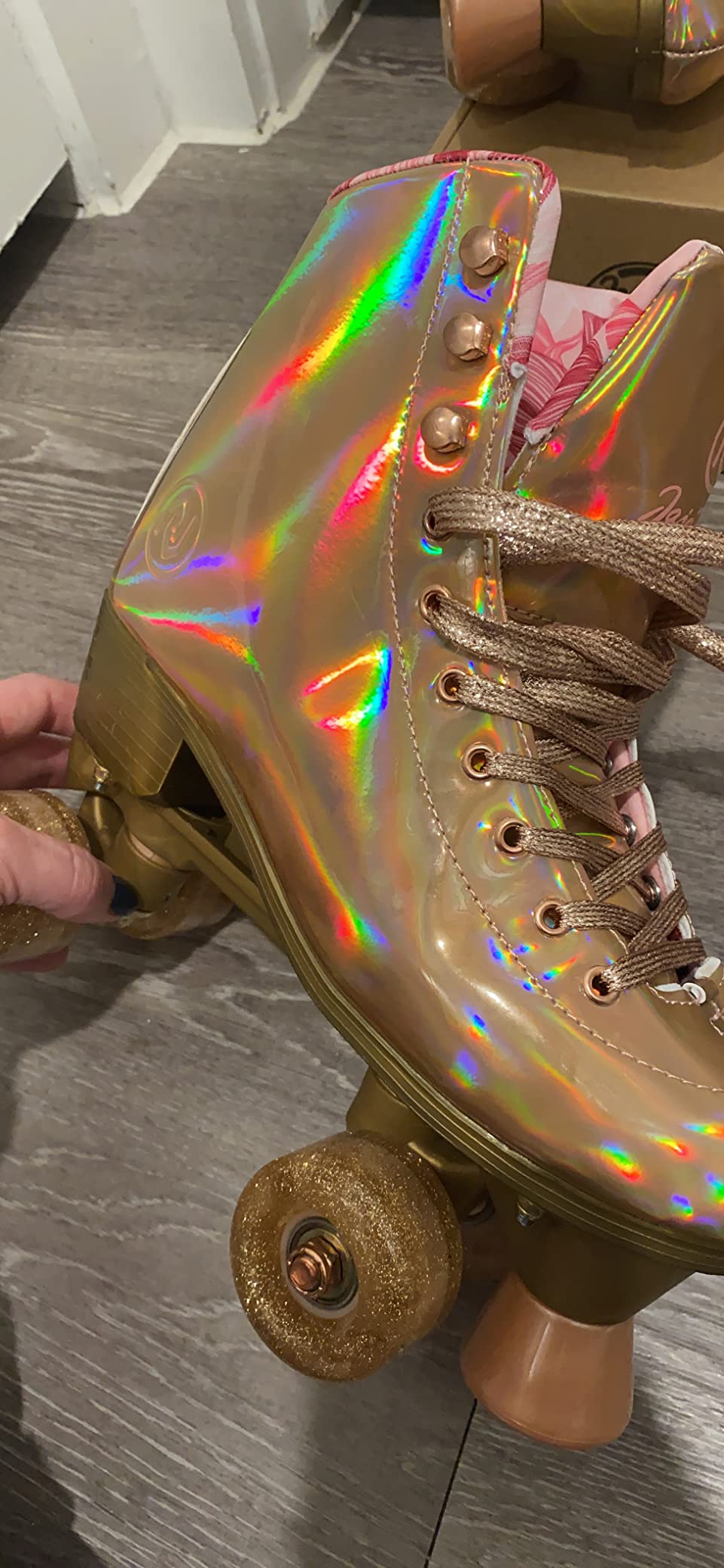$8/mo - Finance JajaHoho Roller Skates for Women, Holographic High Top ...