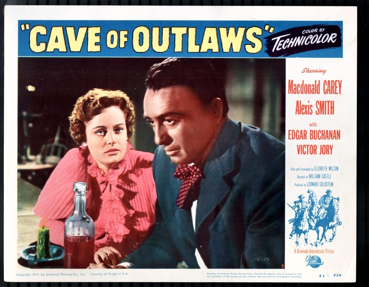 Amazon.com: MOVIE POSTER: Cave of Outlaws 11"x14" Lobby Card #5 ...