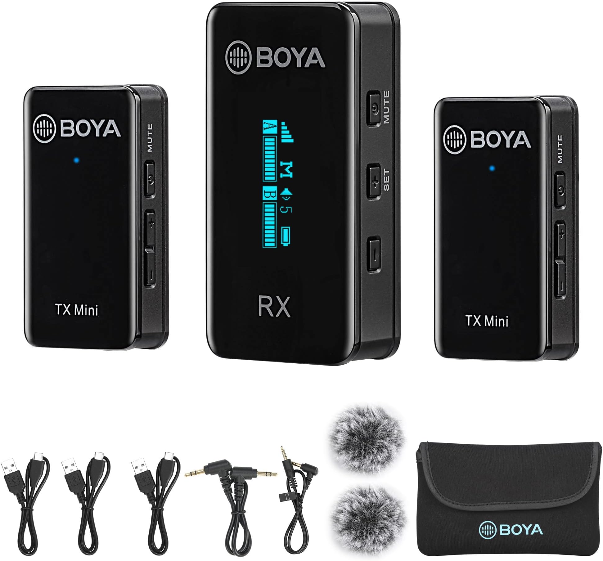 Amazon.com: BOYA Wireless Lavalier Microphone BY-XM6 S2 Mini 2.4GHz ...