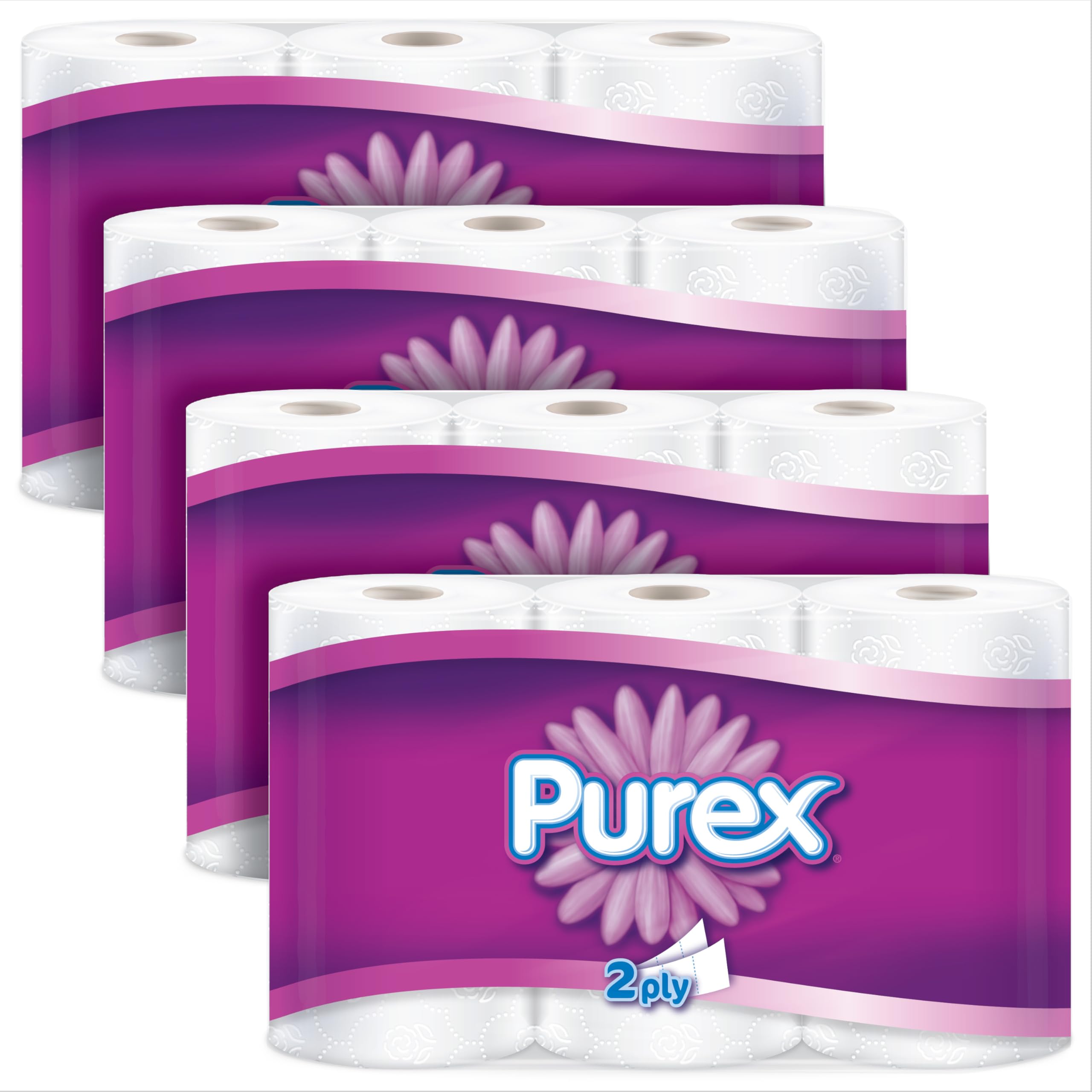 Purex Toilet Paper, Hypoallergenic and Septic Safe, 4 Packs of 6 Triple ...