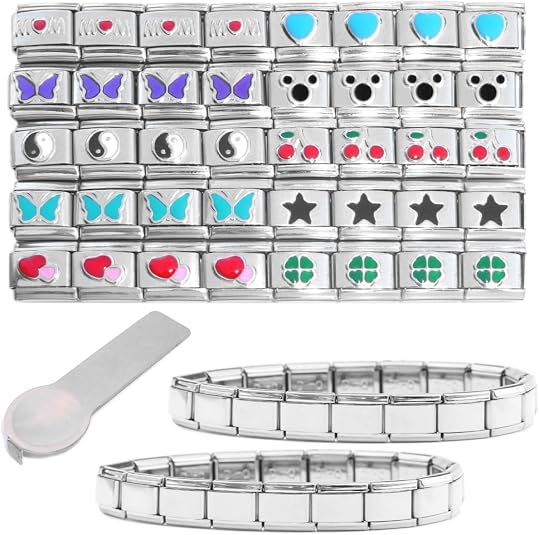Amazon.com: Set of 40 Italian Charms Plus Starter Bracelets and Charm ...
