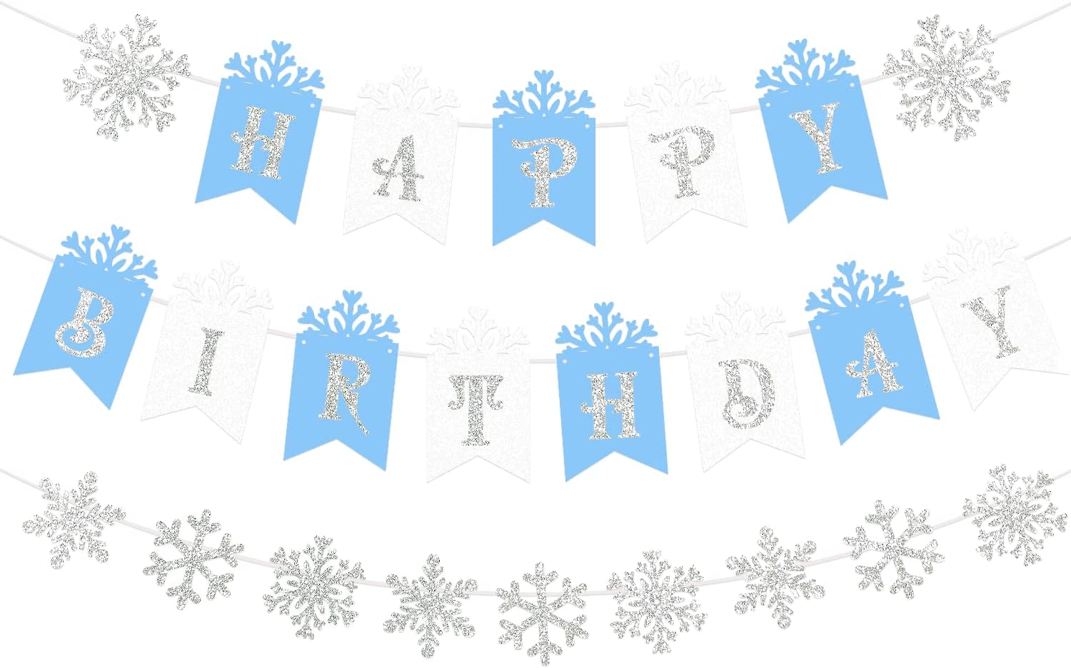 Amazon.com: OTTPOOM Frozen Birthday Party Banner Frozen Party ...