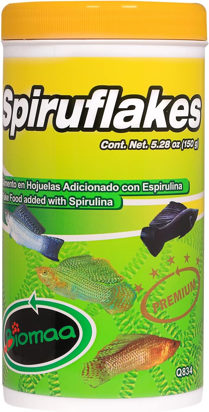 BIOMAA Spiruflakes 150 g / 5.29 oz - Alimento para peces de acuario ...