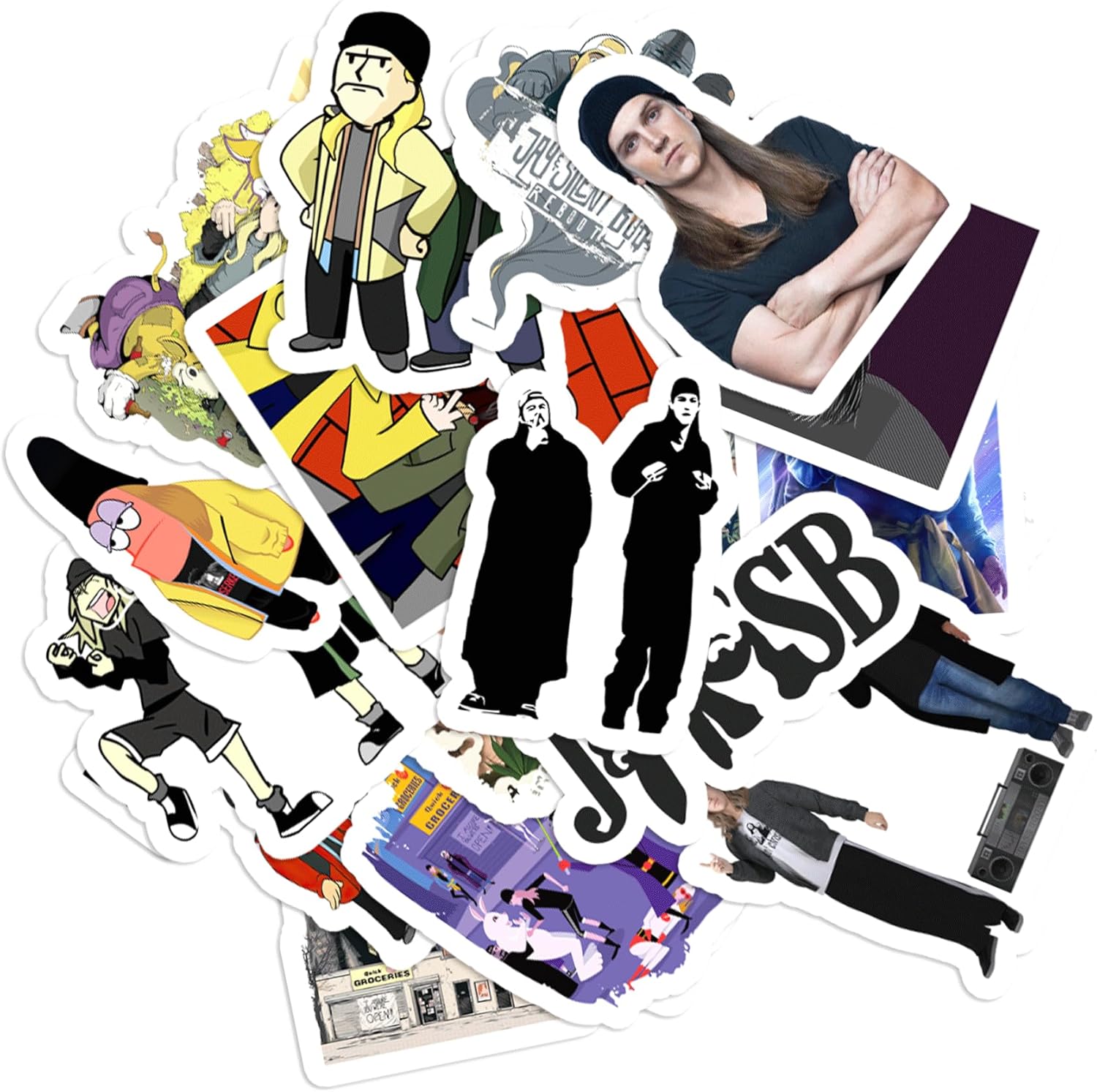 Amazon.com: Stickers 20pcs Jay Phone Case and Hat Silent Motorcycle Bob ...