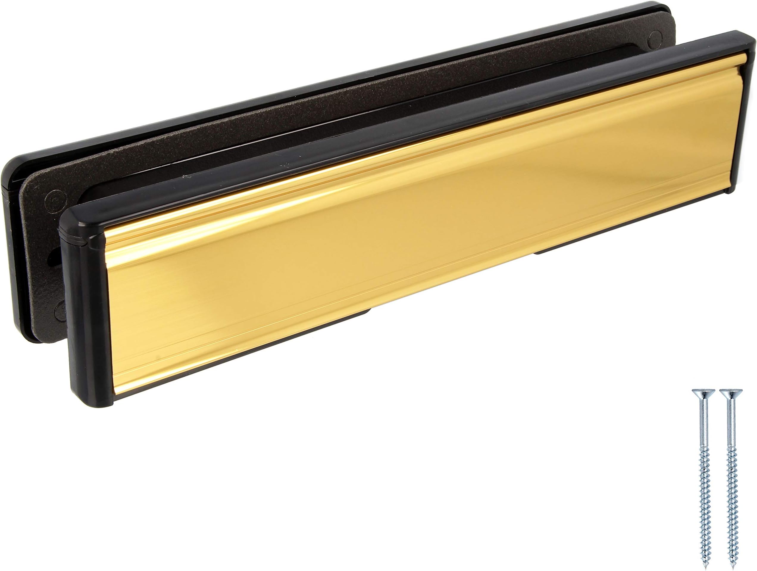 Xfort MailPlate Slimline 12" Letterplate Satin Brass, Premium Draught ...