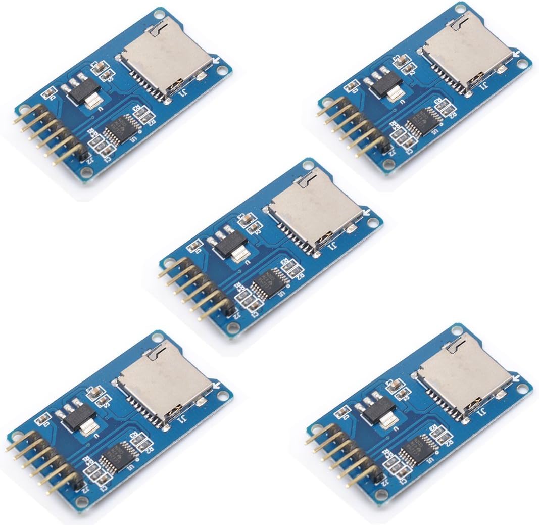 Amazon.com: Oiyagai 5pcs Micro SD TF Card Adater Reader Module 6Pin SPI ...