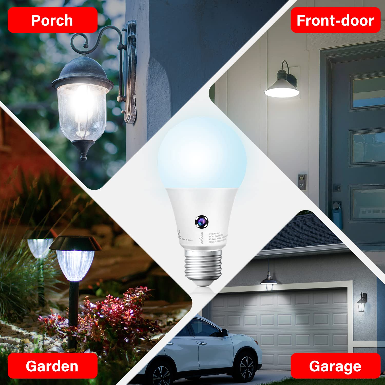 Snapklik.com : Dusk To Dawn Light Bulbs Outdoor, A19 LED Sensor Light ...