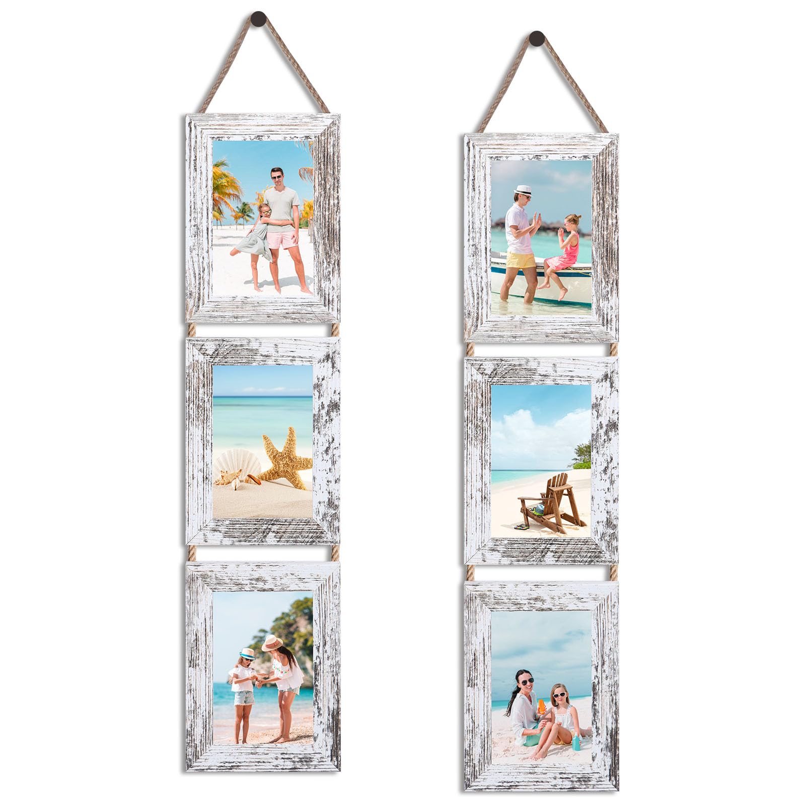 Amazon.com - QUTREY Collage Picture Frames 4x6, 3 Openings Hanging ...