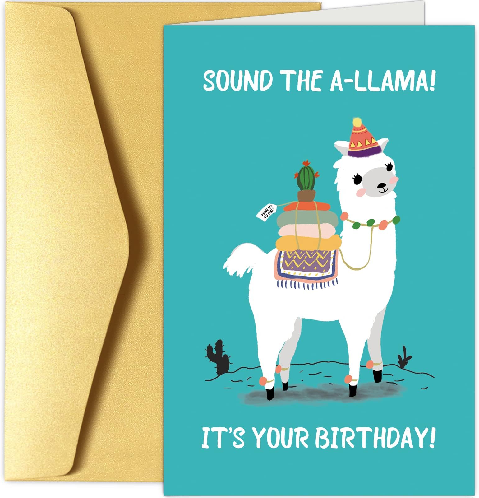 Amazon.com: It's Your Birthday Alpaca My Party Hat - Birthday Card ...