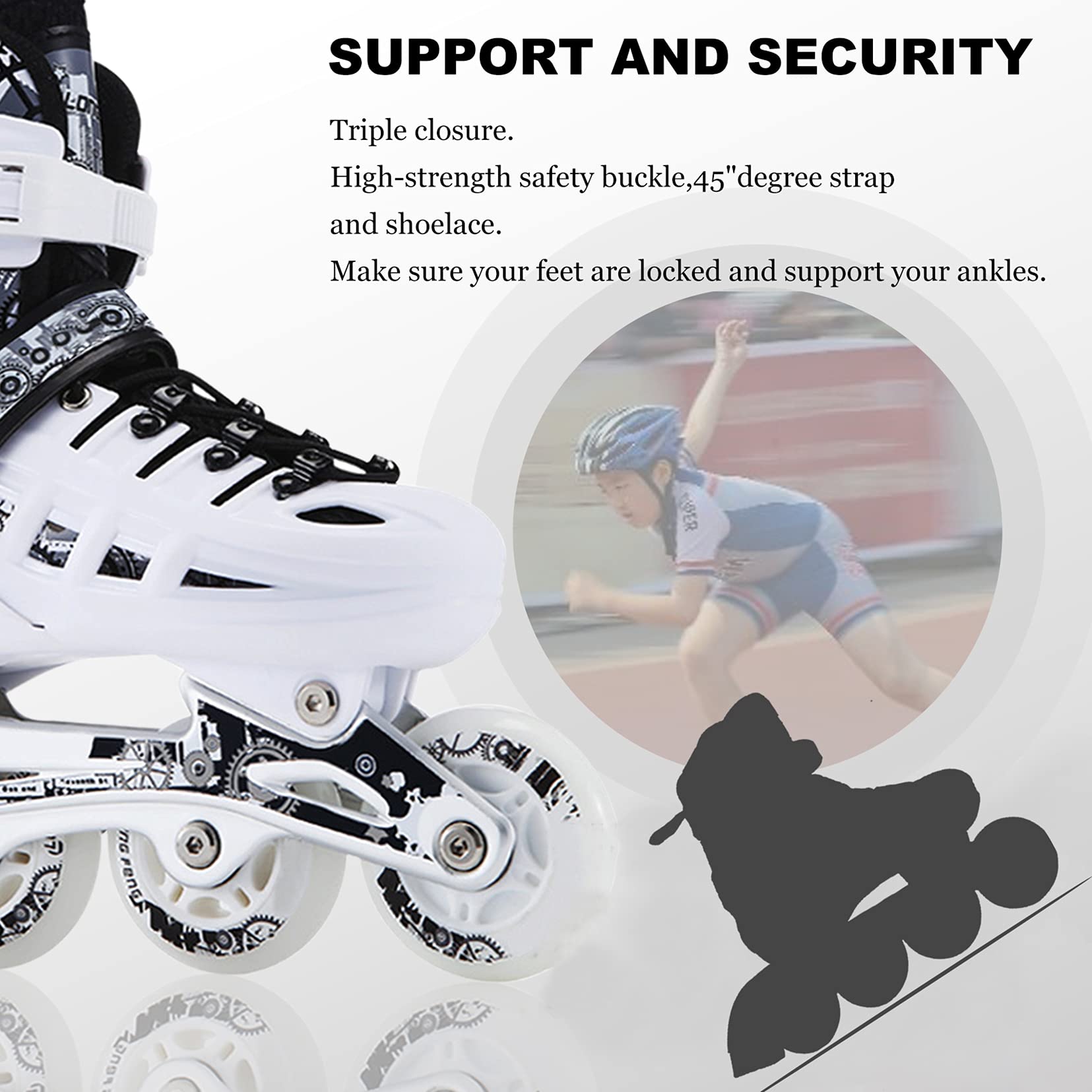 Snapklik.com : 4 Types Size Adjustable Inline Skates Kids Adults For ...