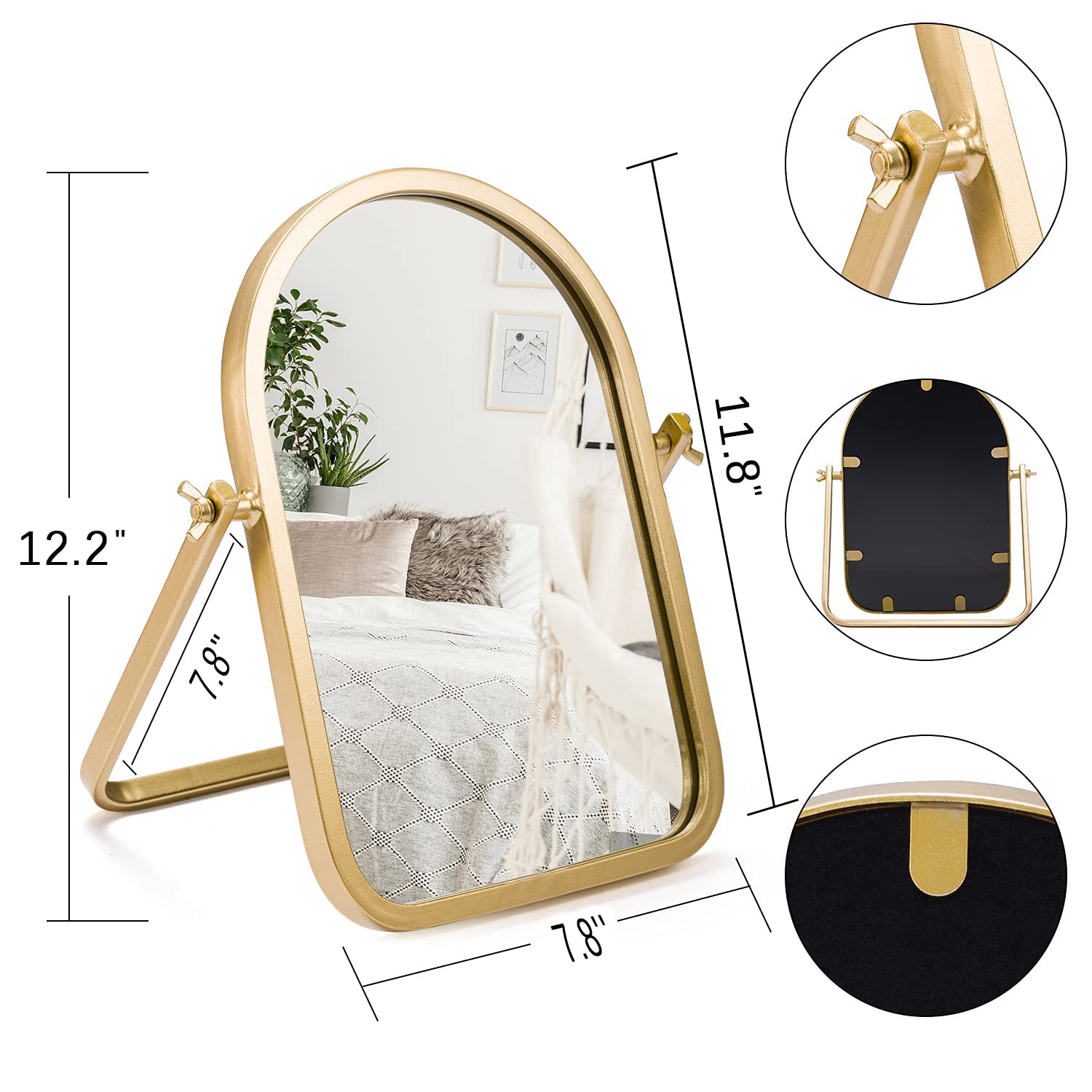 Snapklik.com : Geloo Vanity Makeup Table Mirror - Desk Mirrors 360 ...