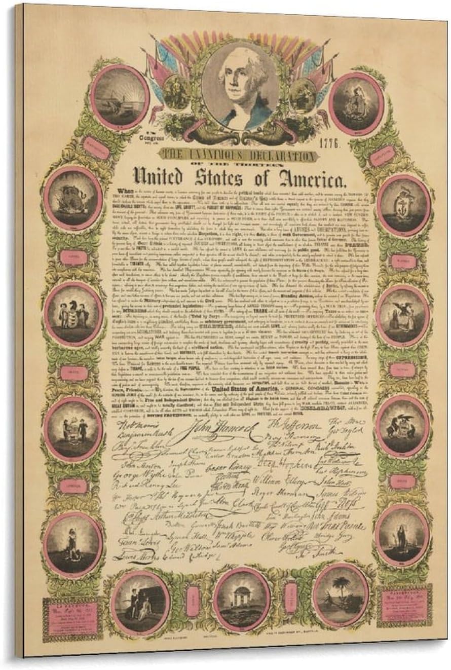 Amazon.com: United States Declaration of Independence July 4 1776 ...