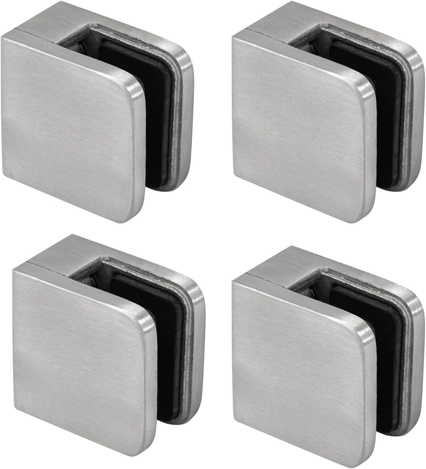 PRIOstahl Glashalter 4er Set 30x30x18mm Edelstahl V2A - Glasklemme für ...