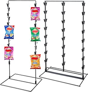 Amazon.com: 2 Pcs Potato Chip Rack Display Stand 5 Row Candy Display ...