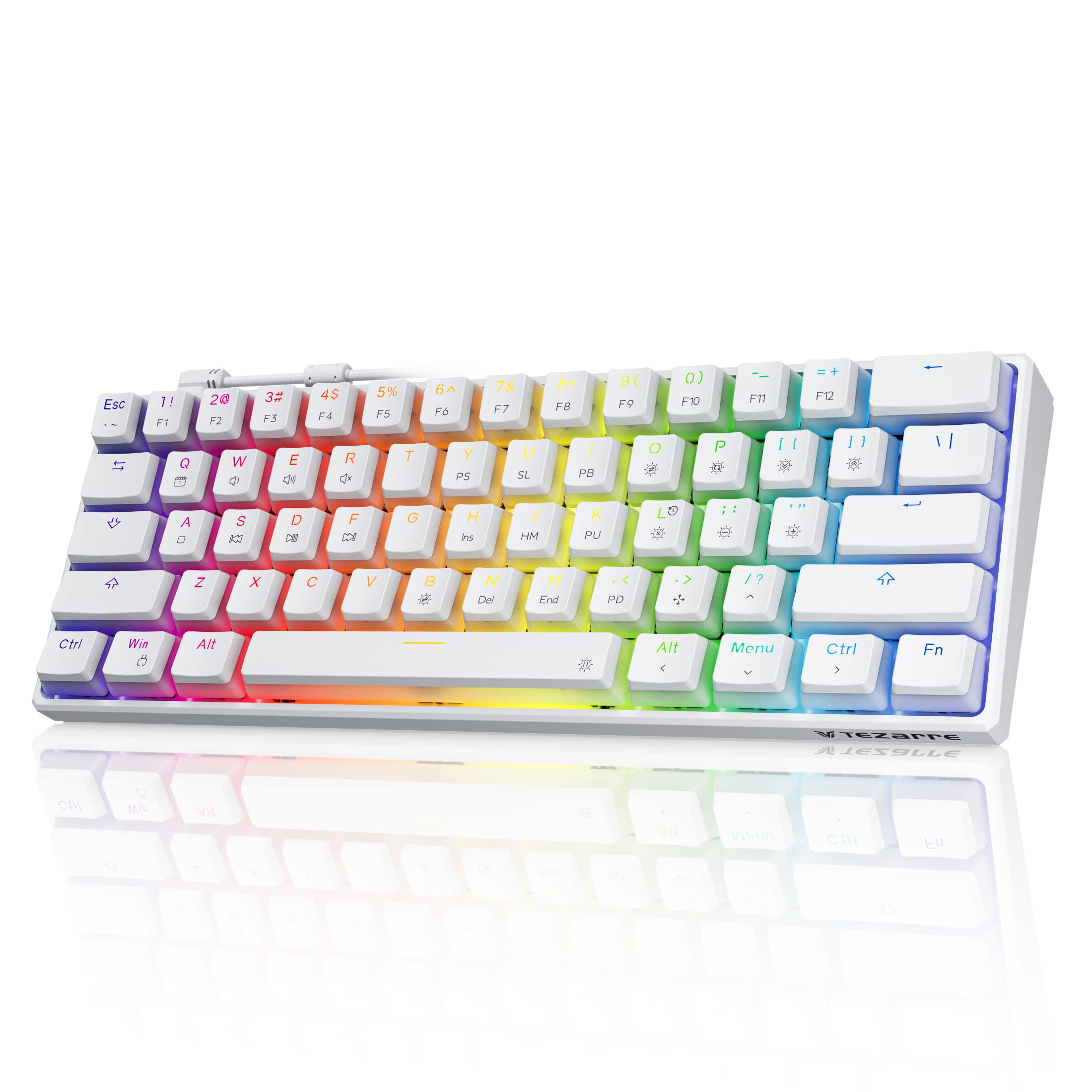 Buy Tezarre TK61 60% Hotswap Mechanical Gaming Keyboard with PBT ...