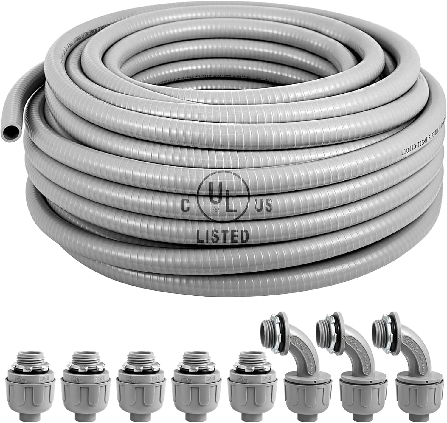 Besino Liquid Tight Conduit and Connector Kit, 1/2 Inch Electrical ...