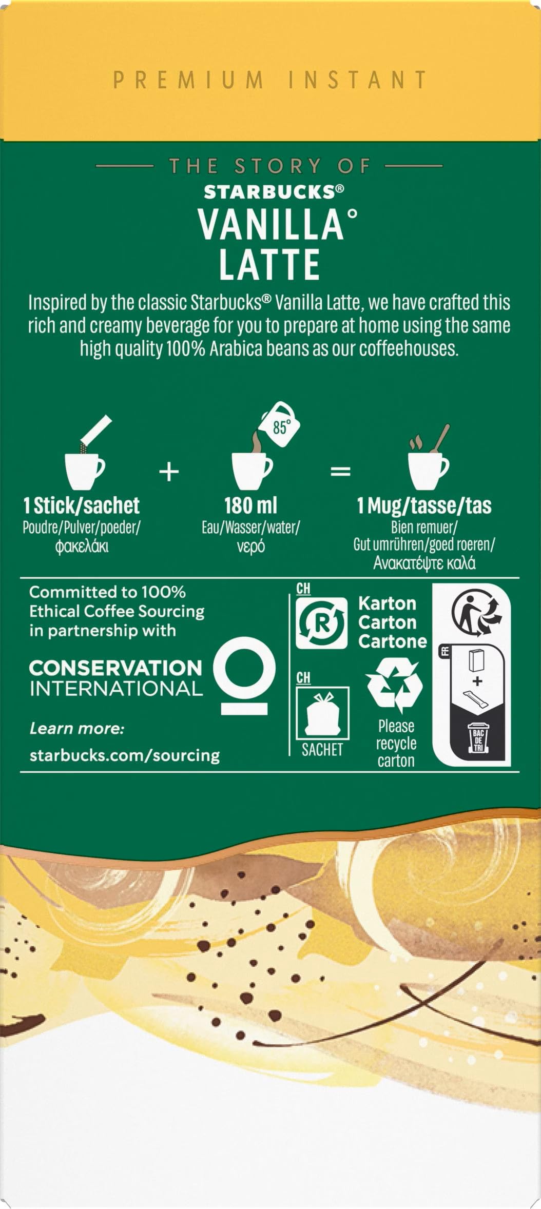 Snapklik.com : Starbucks Vanilla Latte Premium Instant Coffee, 5 ...