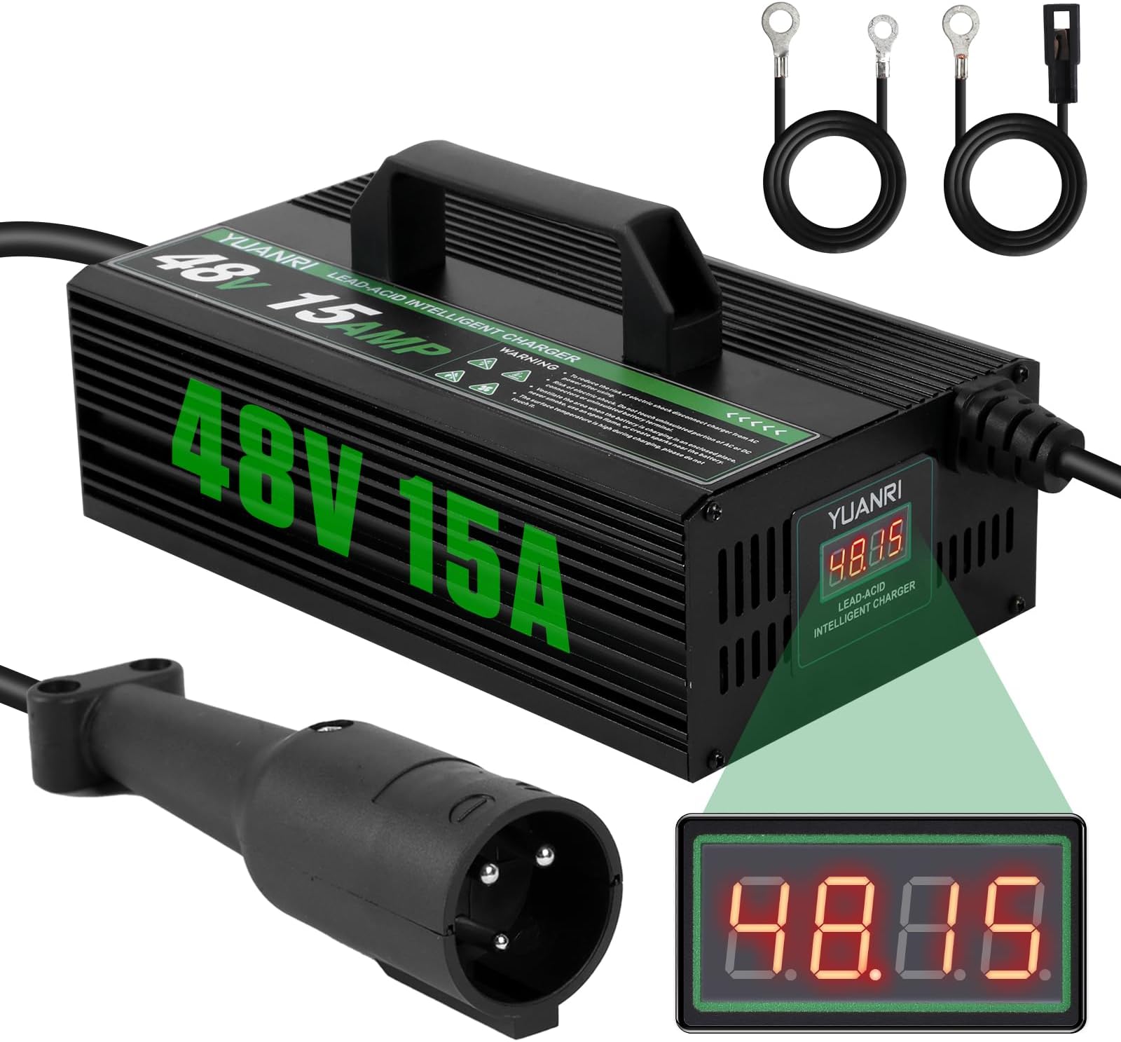 Amazon.com: Club Car 48V 15A Golf Cart Battery Charger, 16 FT Cord with ...